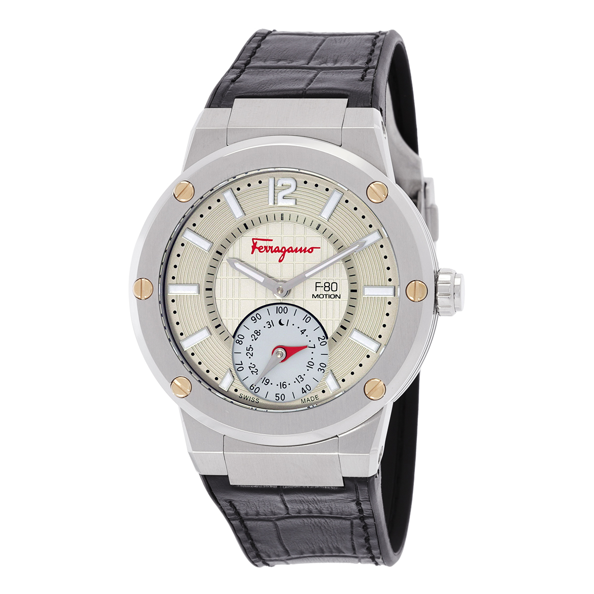 Ferragamo F-80 Motion Quartz Grey Dial Men's Smart Watch FAZ040017 ...