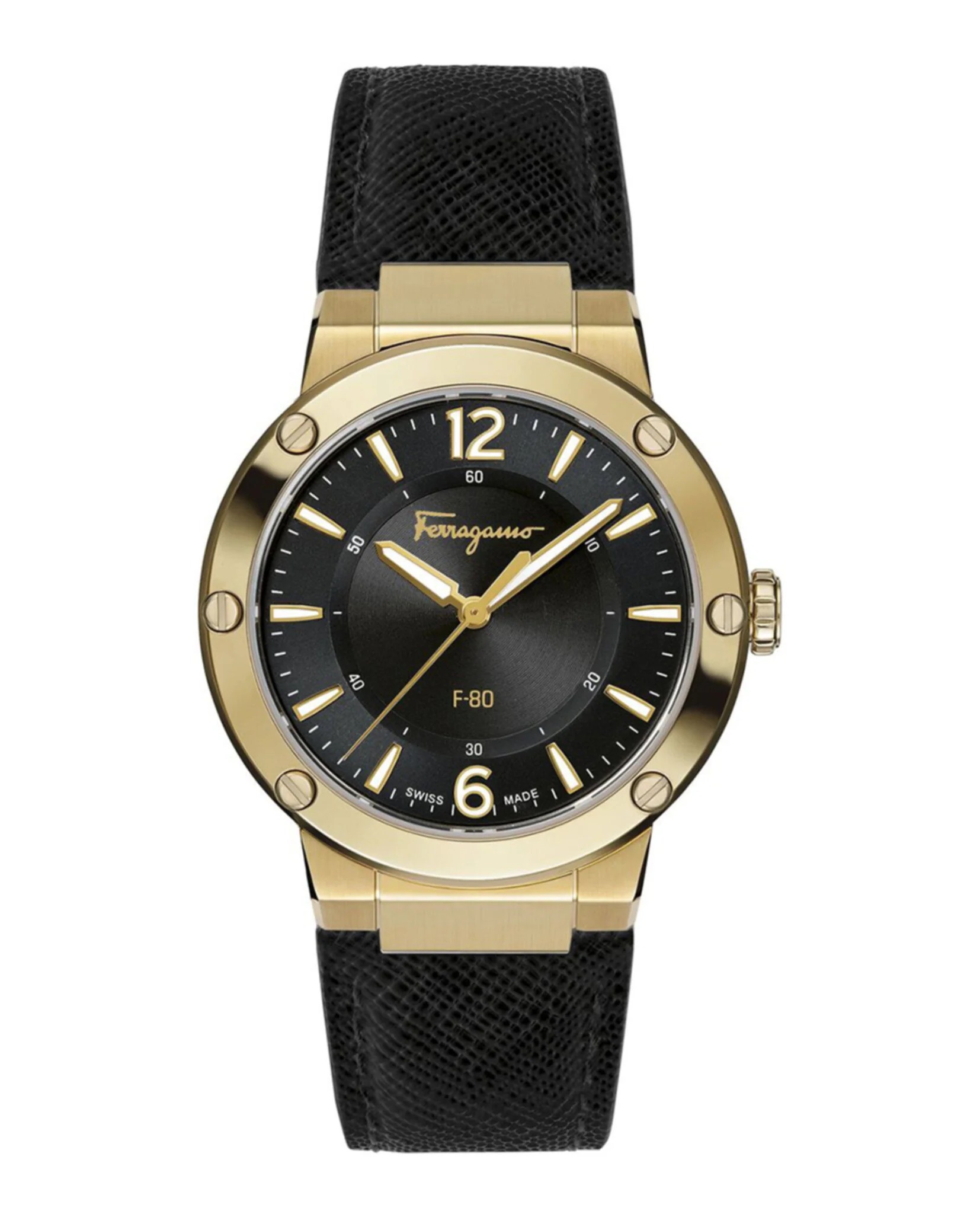 Ferragamo F-80 Quartz Black Dial Ladies Watch SFDP00118 7630030536410 ...