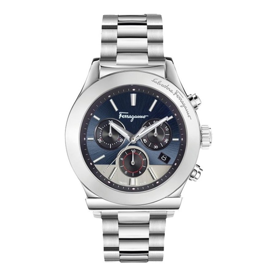 Salvatore Ferragamo Ferragamo 1898 Chrono Chronograph Quartz Blue Dial ...