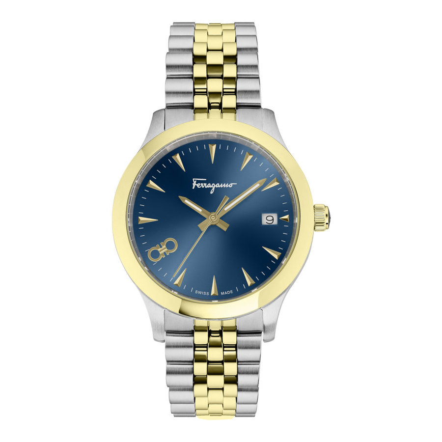 Salvatore Ferragamo Ferragamo Duo Quartz Blue Dial Ladies Watch ...