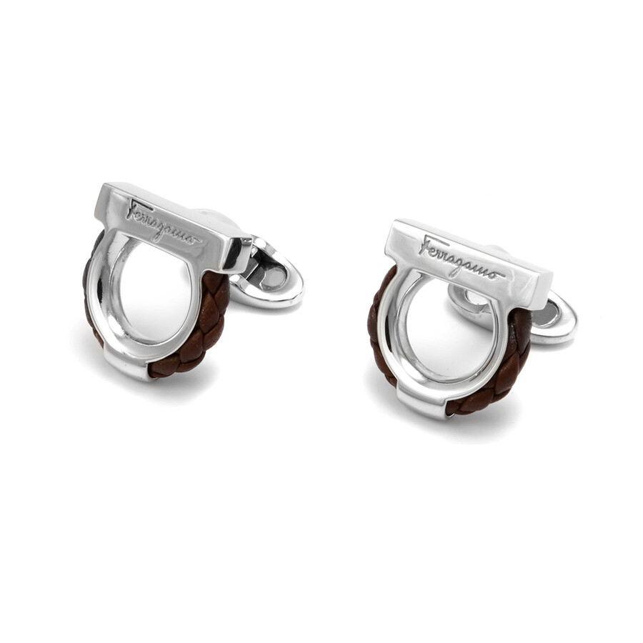 Salvatore Ferragamo Men's Logo-embossed Cufflinks 770142 712428 002 ...