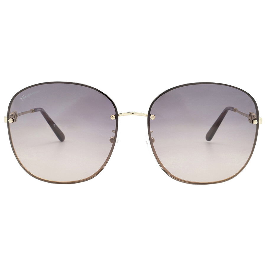 Ferragamo Salvatore Ferragamo Purple Gradient Round Ladies Sunglasses SF281SA 748 62 ...