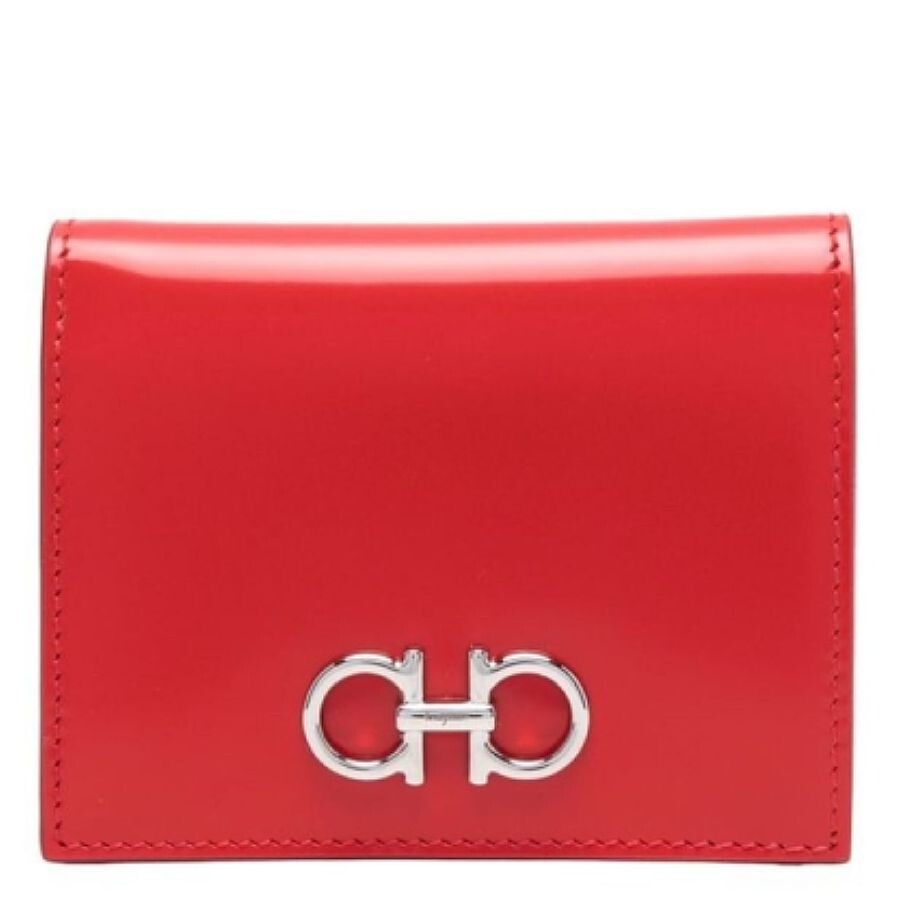 Ferragamo Salvatore Ferragamo Red Gancini Compact Wallet 22D780 760109 ...