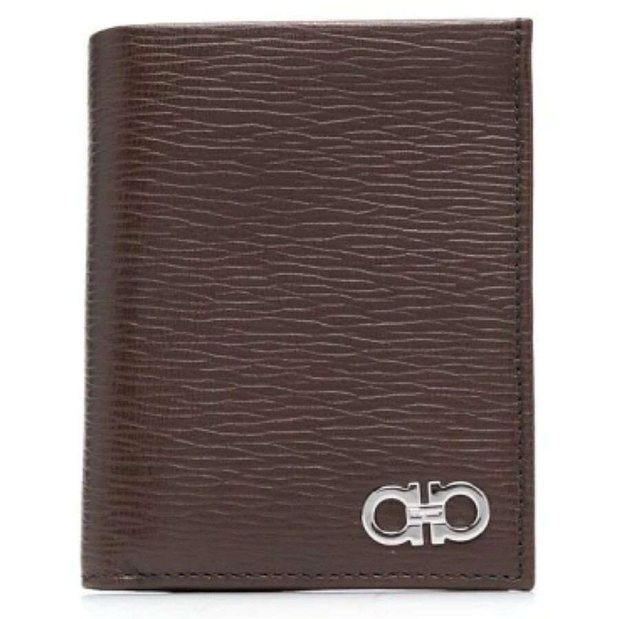 Ferragamo Salvatore Ferragamo Revival Gancini Compact Wallet in Brown ...