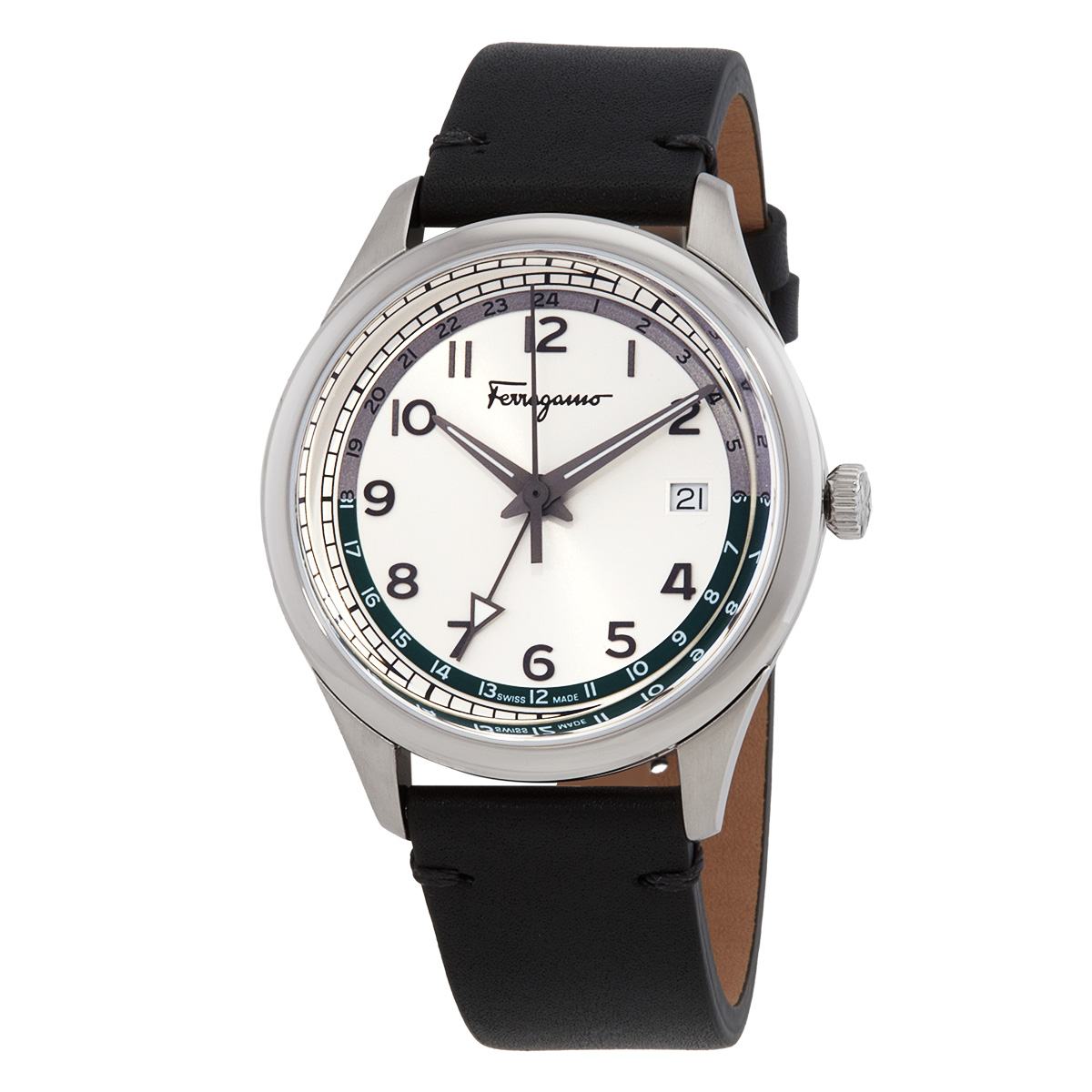 Ferragamo Timeless GMT Quartz Silver Dial Men's Watch SFMU00122 ...