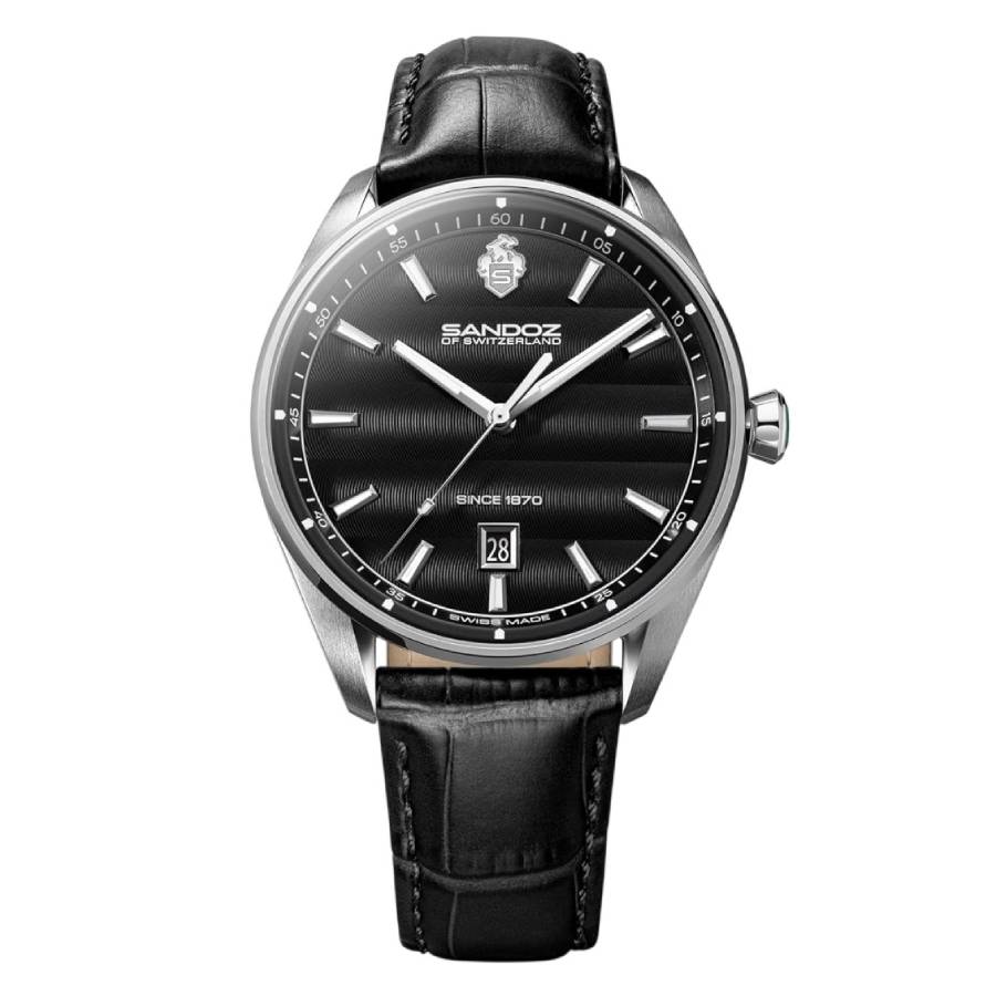 Sandoz Bachelin Quartz Black Dial Men's Watch SZWGB0001112 - Watches ...