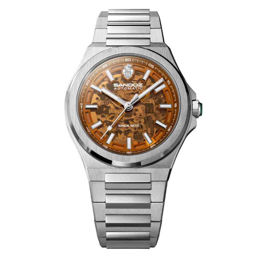 Sandoz Chanet Automatic Amber Skeleton Dial Men's Watch SZWGL0000816 ...