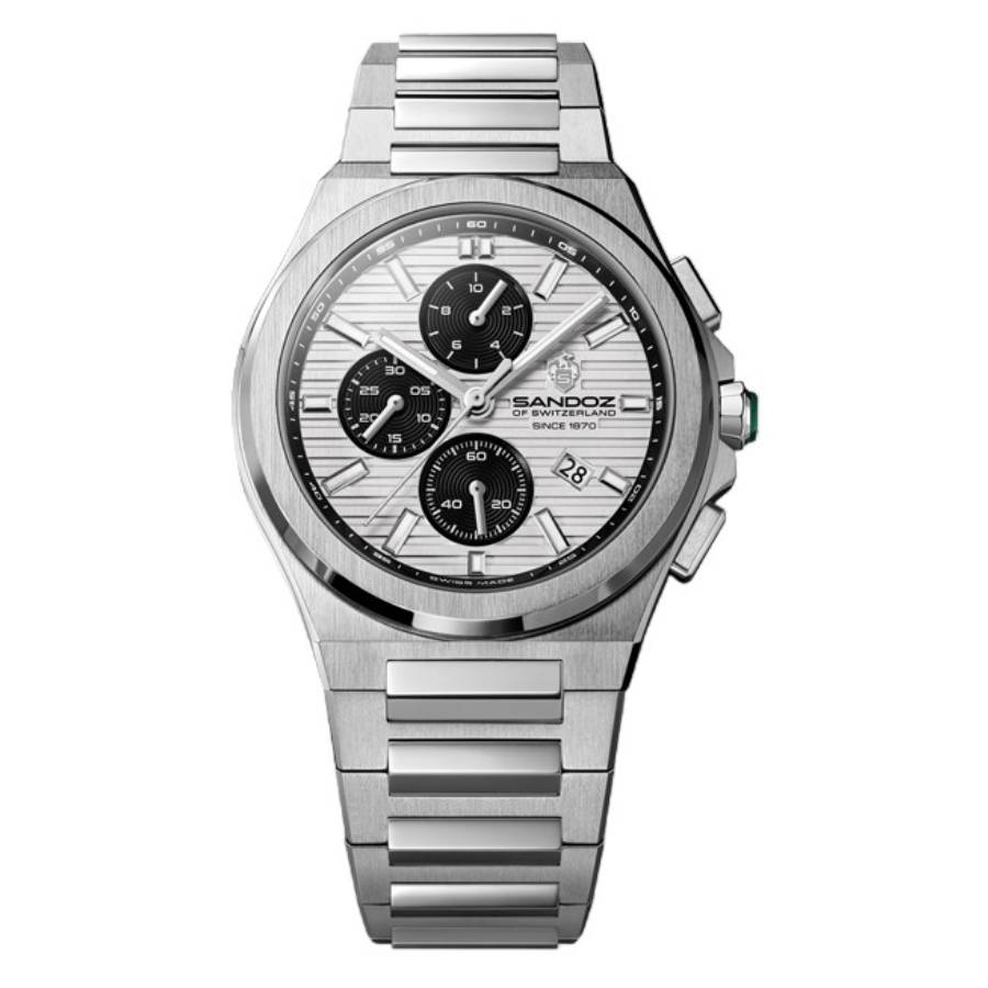 Sandoz Chanet Chronograph Quartz Silver Dial Men's Watch SZWGI0000824 ...