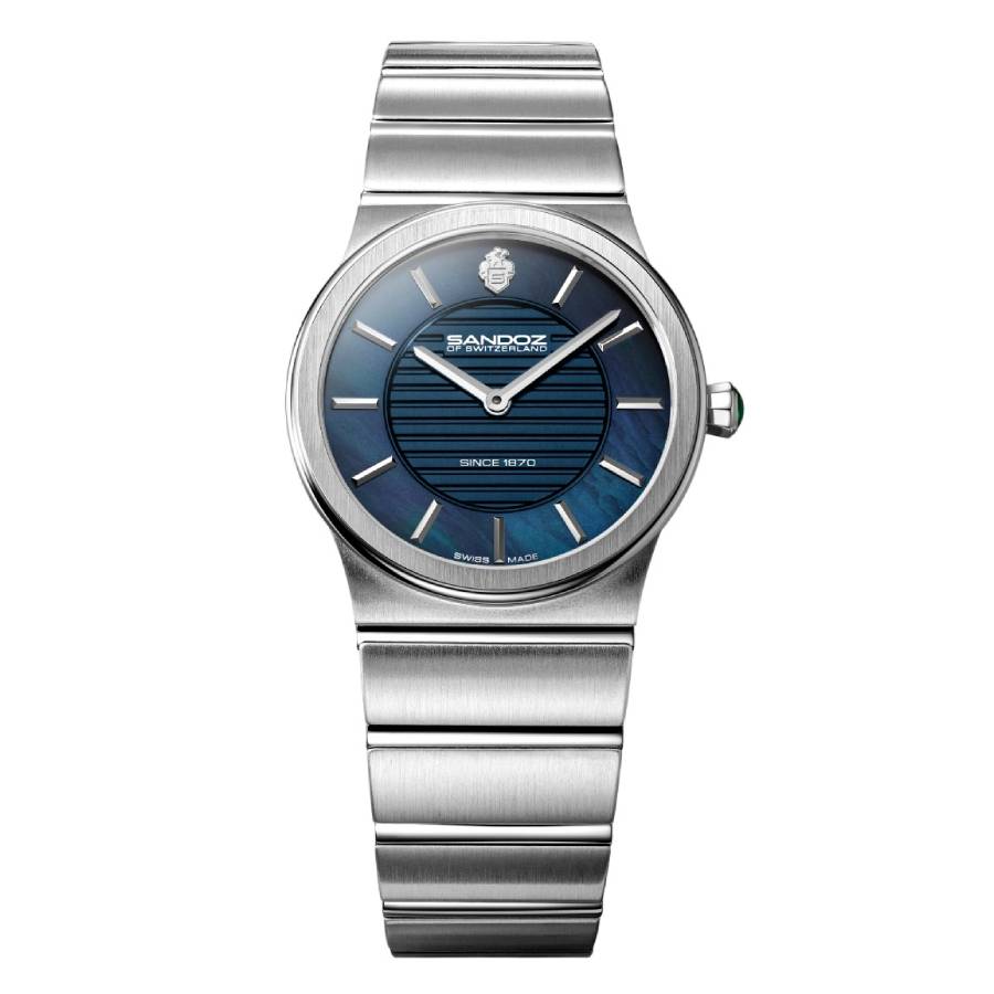 Sandoz Tresor Quartz Blue Mother of Pearl Dial Ladies Watch ...