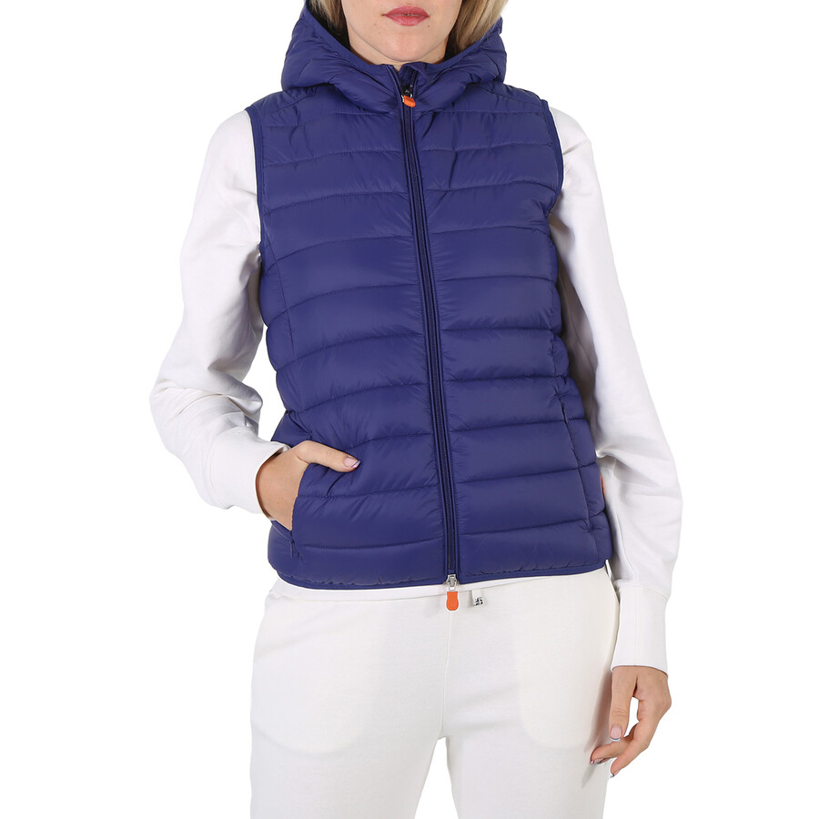 Save The Duck Ladies Aura Blue Cecilia Puffer Vest, Brand Size 0 (X ...