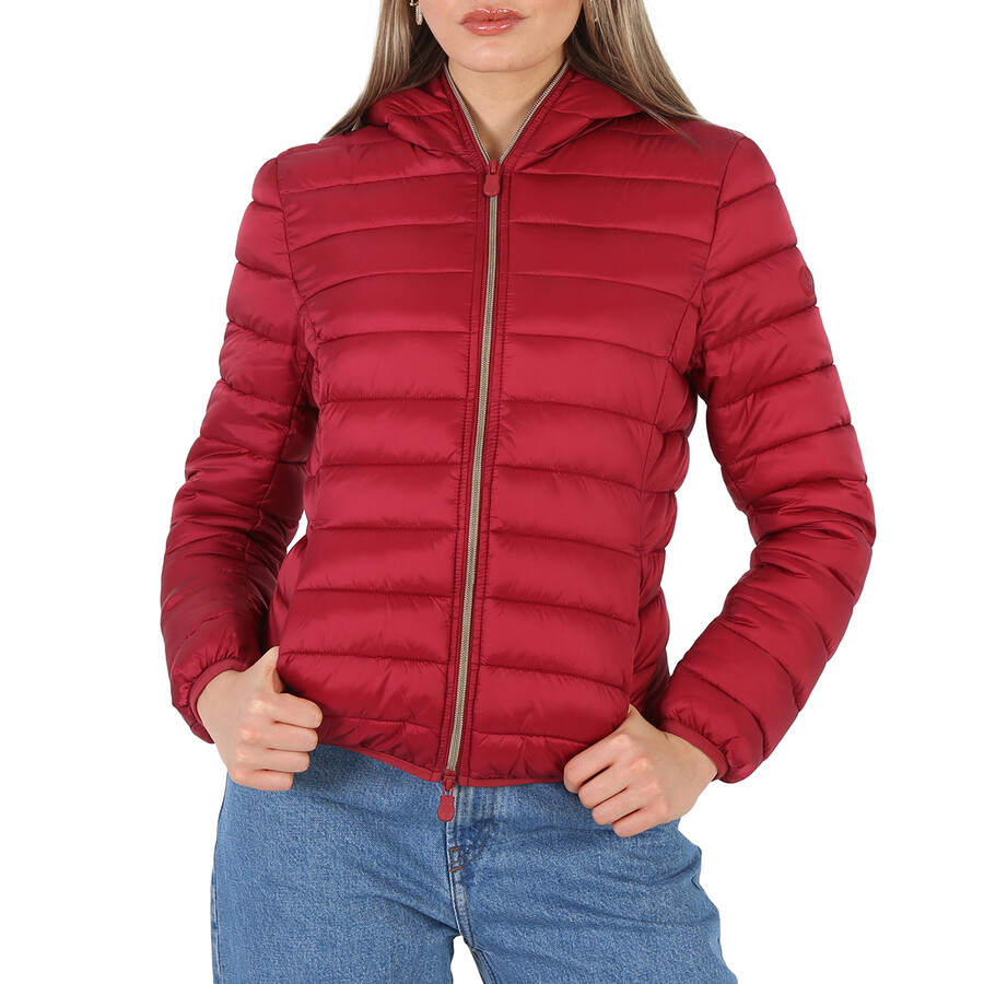 Save The Duck Ladies Ruby Red Alexis Puffer Jacket, Brand Size 1 (Small) D33620W-IRIS13-70015 ...