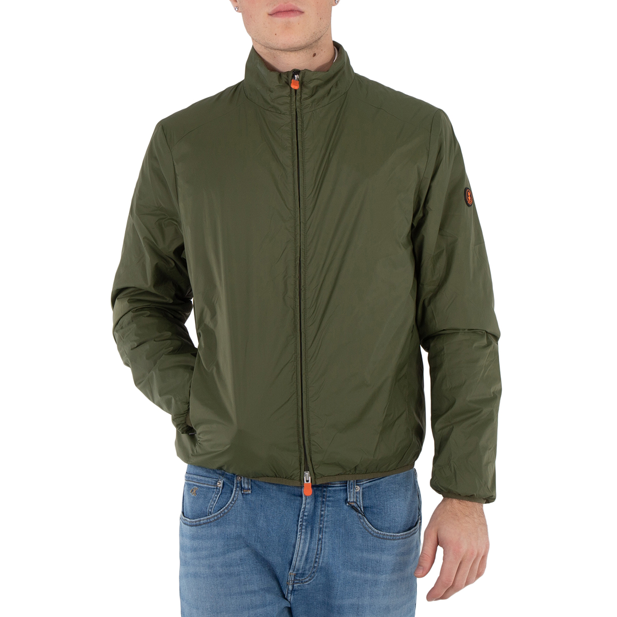 Save The Duck Men's Dusty Olive Helder Nylon Jacket, Size Medium ...