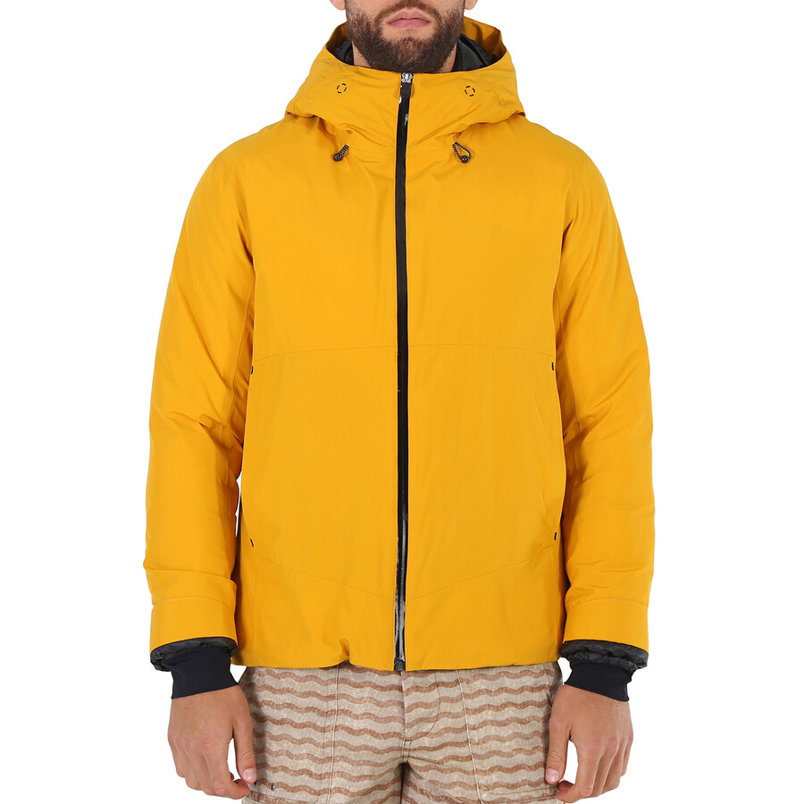 Save The Duck Men's Neon Yellow Alvaro Hooded Padded Jacket, Size Large ...