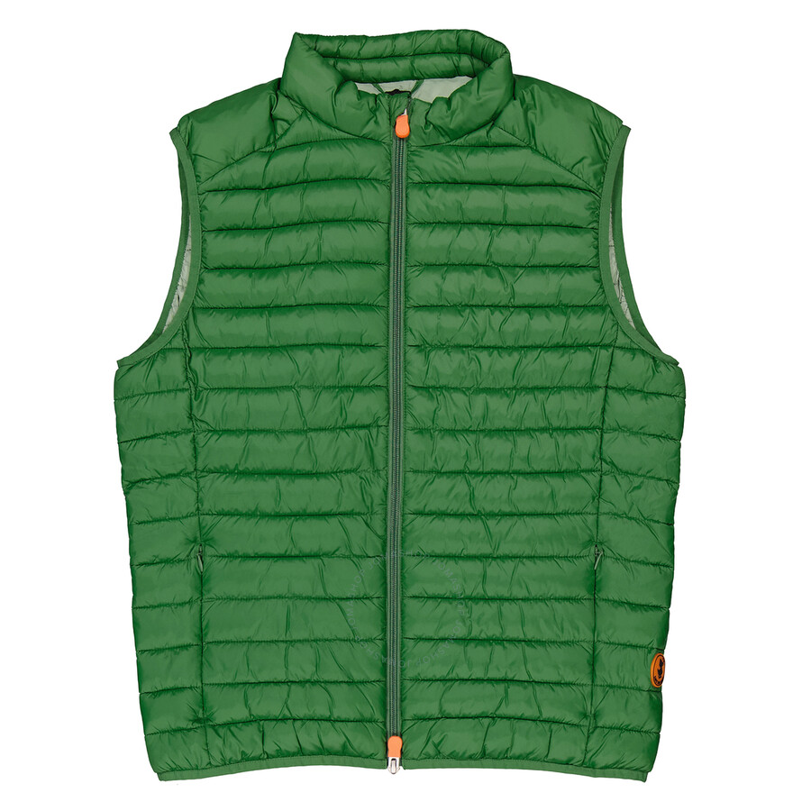 Save The Duck Men's Rainforest Green Adam Icon Padded Vest, Size Small ...