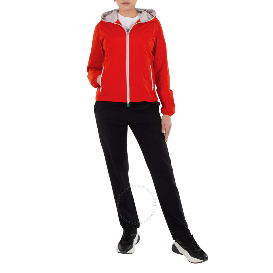 Save The Duck Traffic Red Stella Hooded Rain Jacket, Brand Size 2 ...