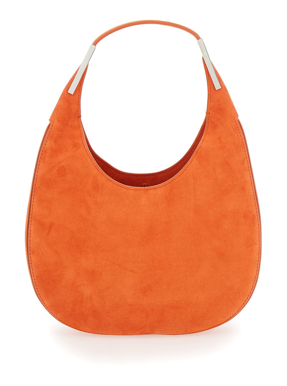 Savette florence Small Orange Shoulder Bag With Open Top In Suede ...