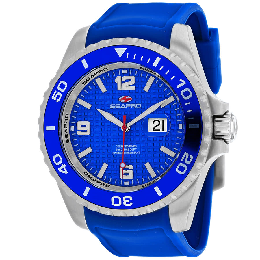 Seapro Abyss 2000M Diver Watch Quartz Blue Dial Men's Watch SP0742 ...