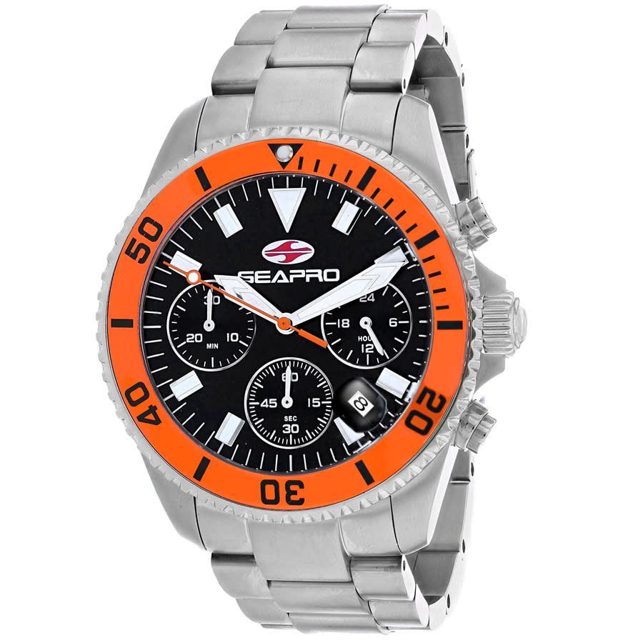 Seapro Scuba 200 Chrono Black Dial Men's Watch SP4353 783586849545 ...