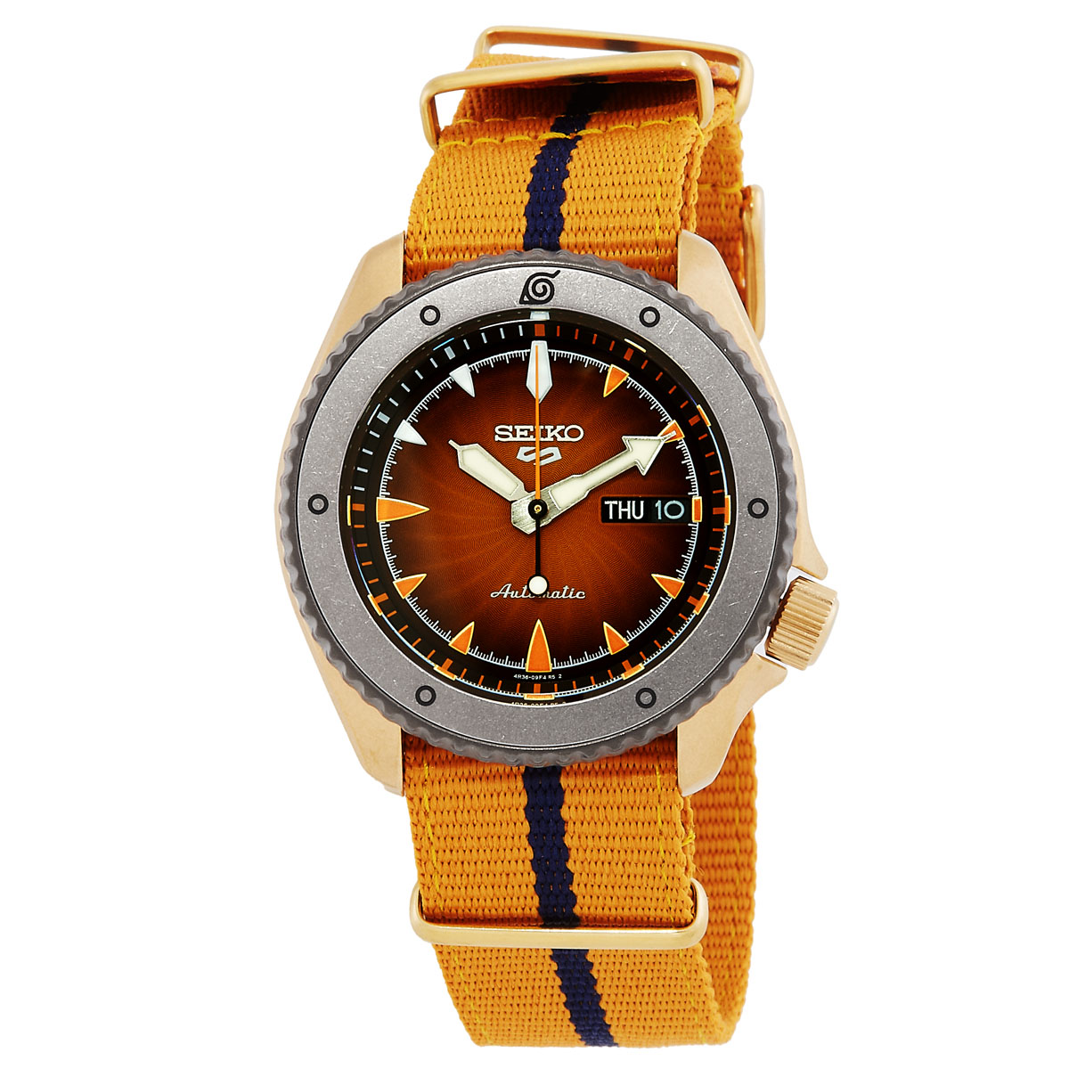 Seiko 5 Sports Naruto & Boruto Automatic Orange Dial Men's Watch ...