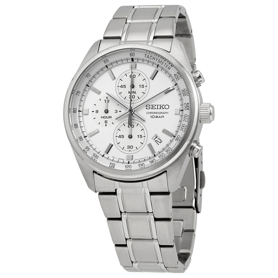 Seiko Chronograph Quartz Silver Dial Men's Watch SSB375 4954628235695 ...