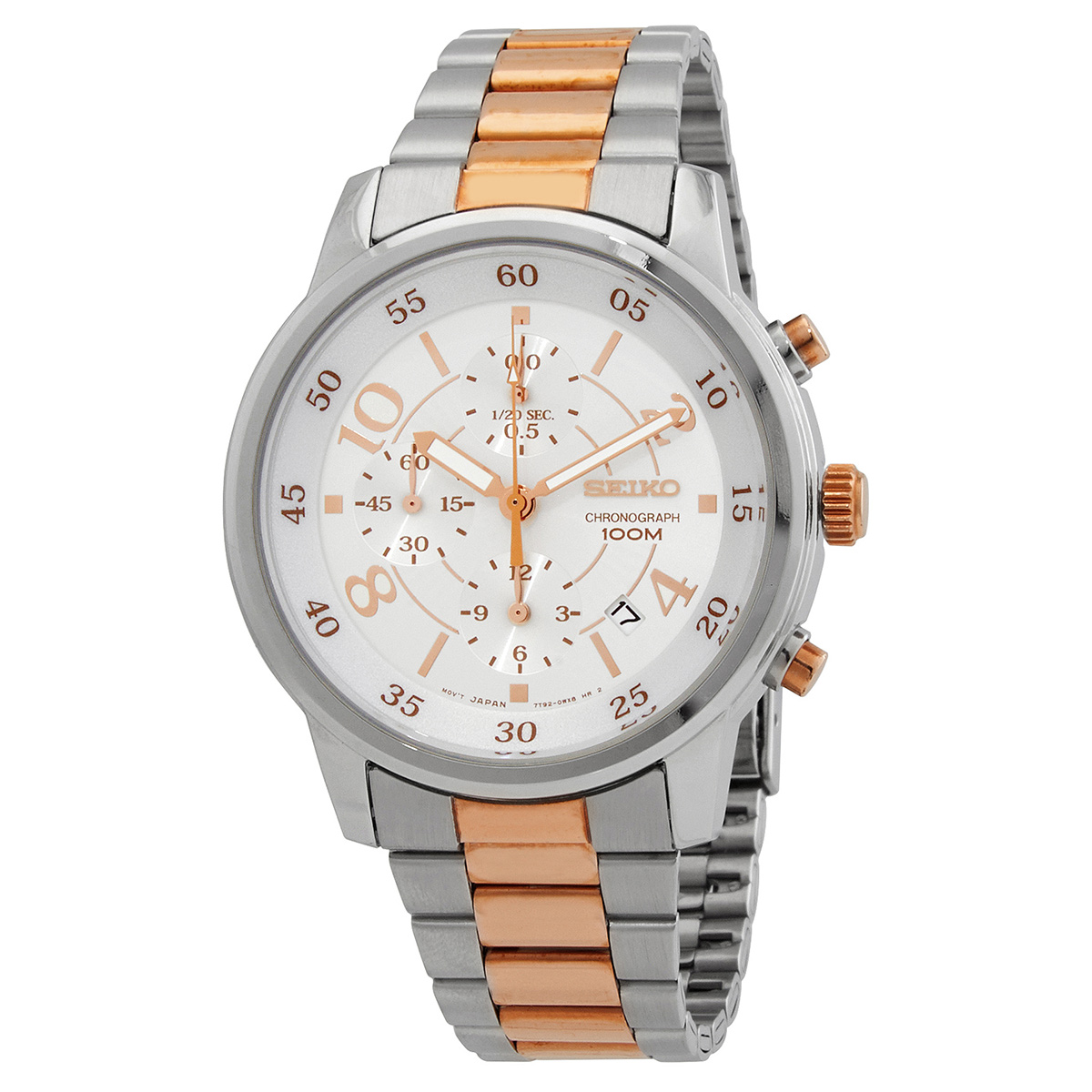 Seiko Chronograph Quartz White Dial Men's Watch SNDW86P1 - Watches ...