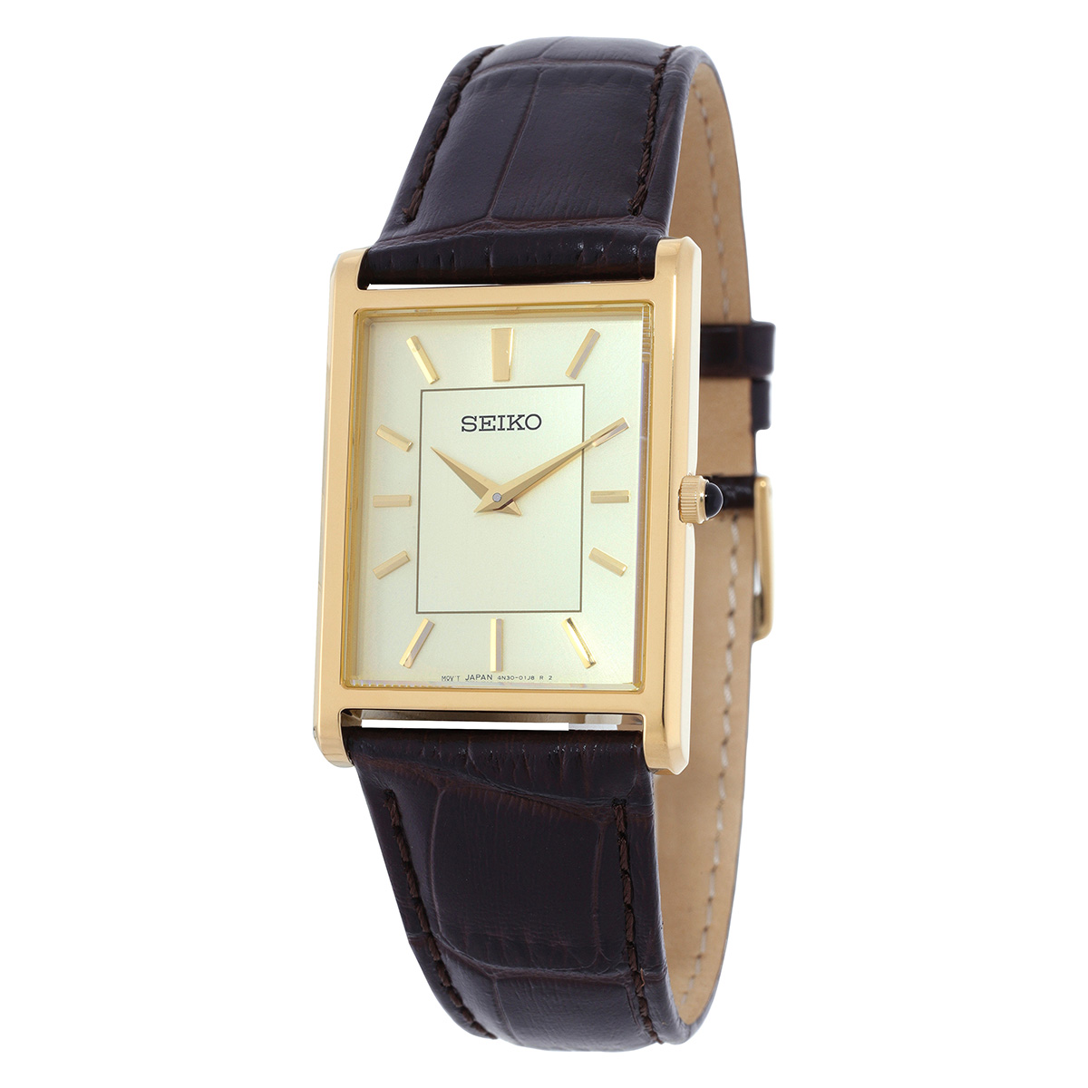 Seiko Classic Quartz Gold Dial Men's Watch SWR106P1 4954628256140 ...