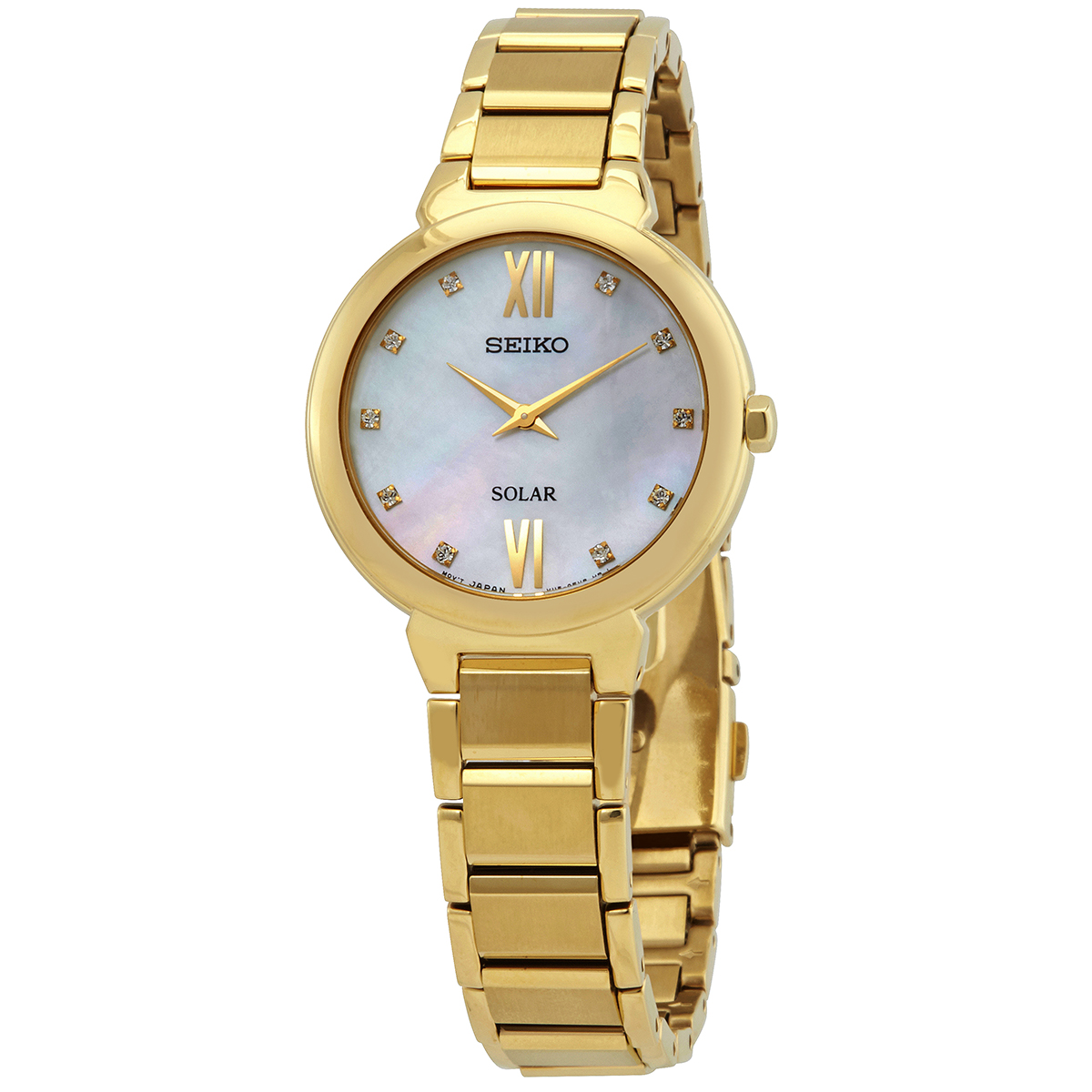 Seiko Crystal Mother of Pearl Dial Ladies Watch SUP384P1 4954628220639 ...