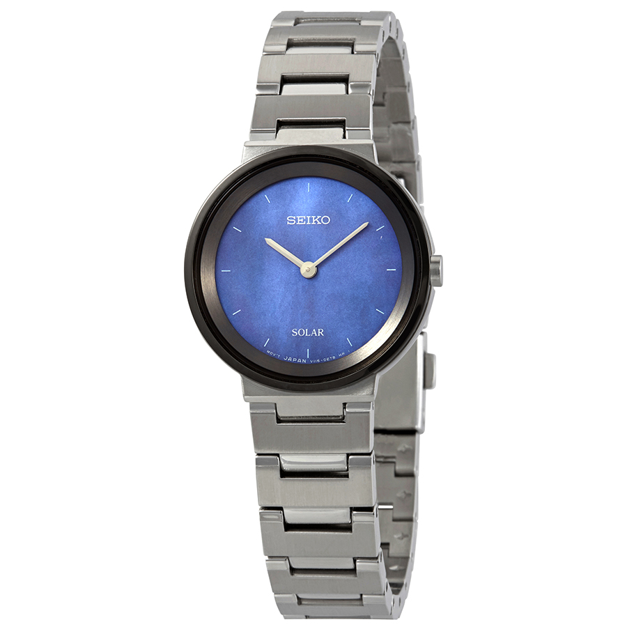 Seiko Essentials Blue Mother of Pearl Dial Ladies Watch SUP385 ...