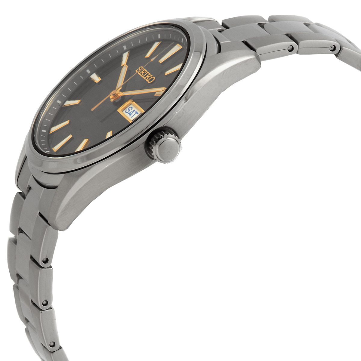 Seiko Essentials Quartz Grey Dial Men's Watch SUR343P1 Stainless Steel ...