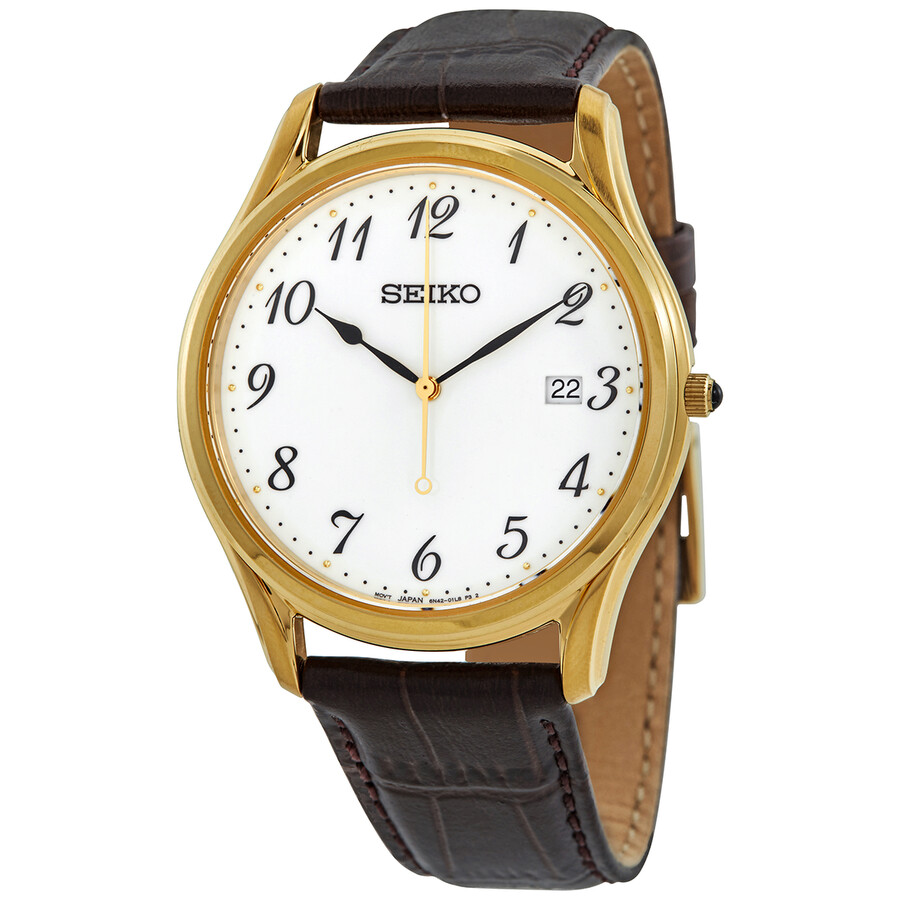 Seiko Neo Classic Quartz White Dial Men's Watch SUR306 4954628233356 - Watches, Stainless Steel ...