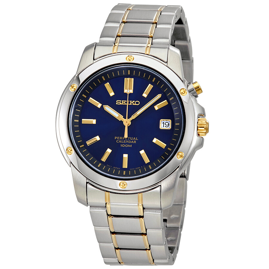 Seiko Perpetual Calendar Men s Watch SNQ010 029665136237 Watches 