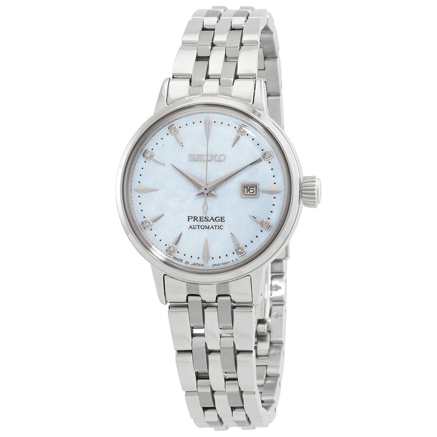 Seiko Presage Automatic Diamond Blue Dial Ladies Watch SRE007J1 ...