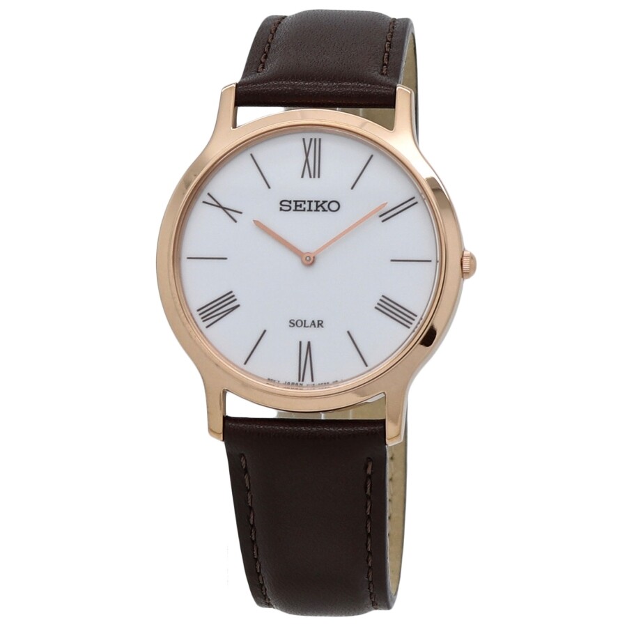 Seiko Solar Quartz White Dial Men's Watch SUP854 4954628229007 ...