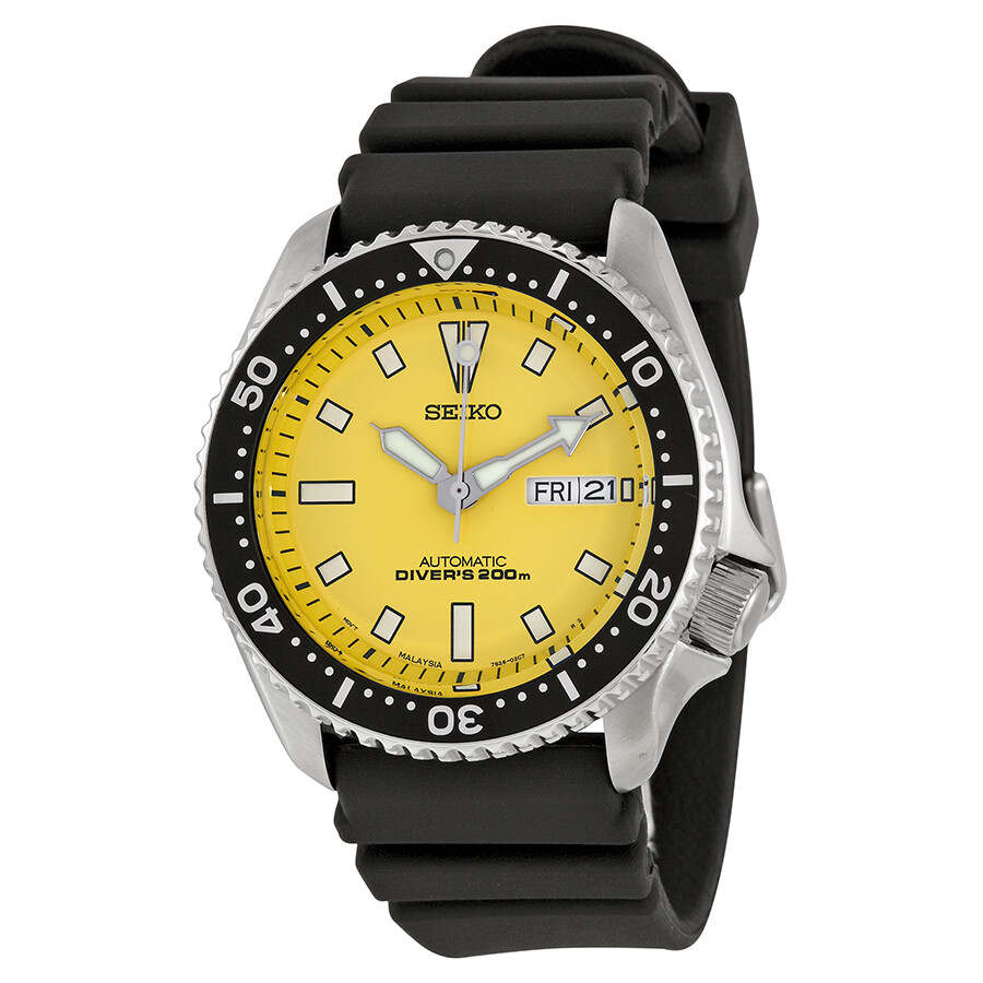 Seiko Yellow Dial Divers Men s Watch SKXA35 SKXA035 029665122100 