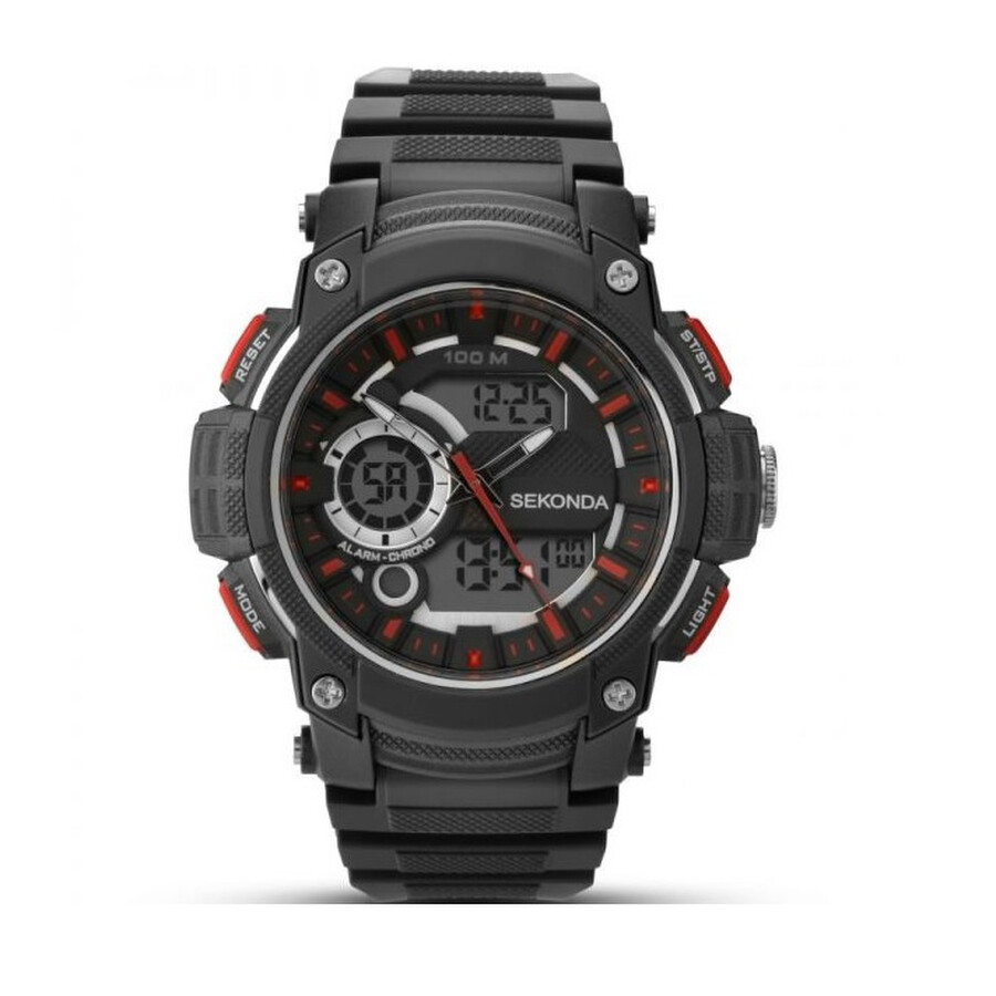 Sekonda Xpose Alarm Chronograph Quartz Analog-Digital Black Dial Men's ...