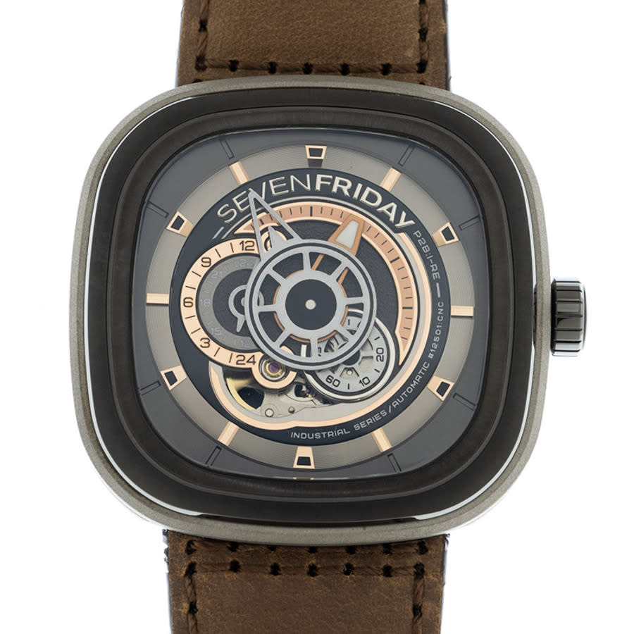 Sevenfriday Industrial Revolution Automatic Calfskin Leather Band Men's ...