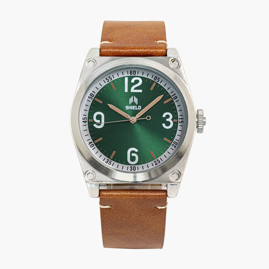 Shield Cavern Quartz Green Dial Men's Watch SLDSH110-4 840148801486 ...