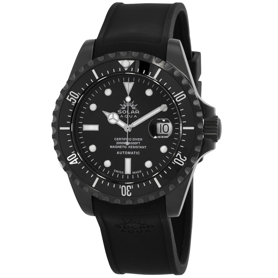 Solar Aqua Deep Bay Automatic Black Dial Men's Watch SA0020.0011 ...