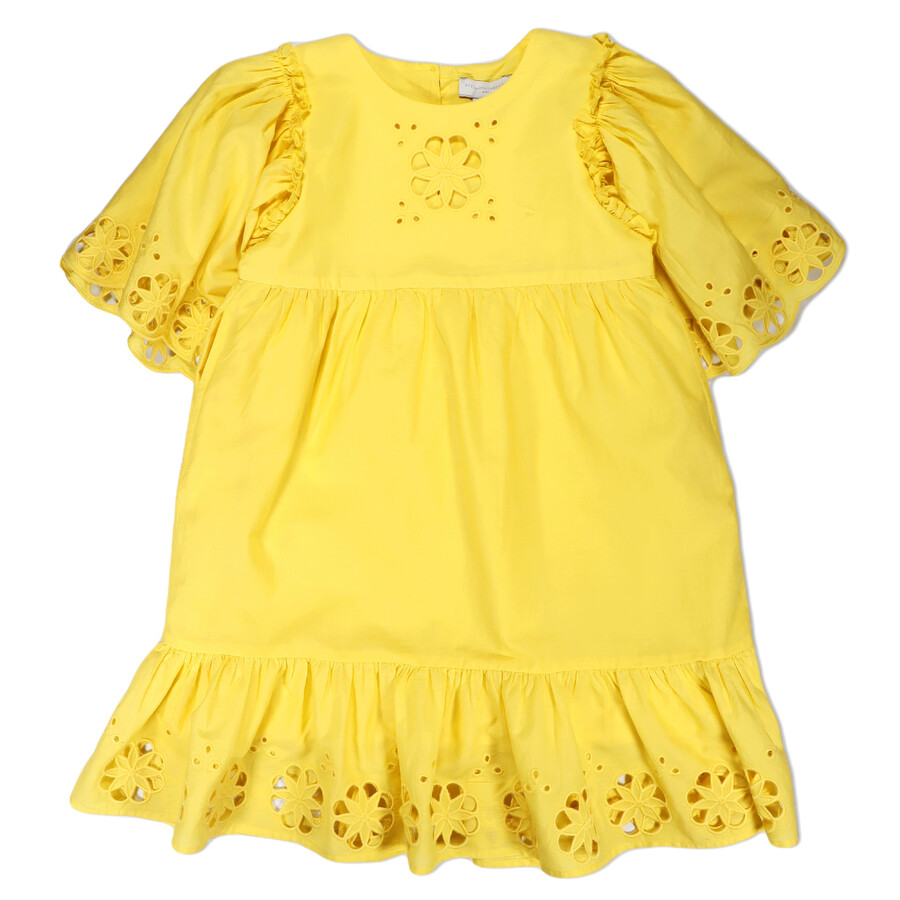 Stella Mccartney Girls Perforated-Detailing Airy Dress, Size 6Y 8Q1AT1 ...