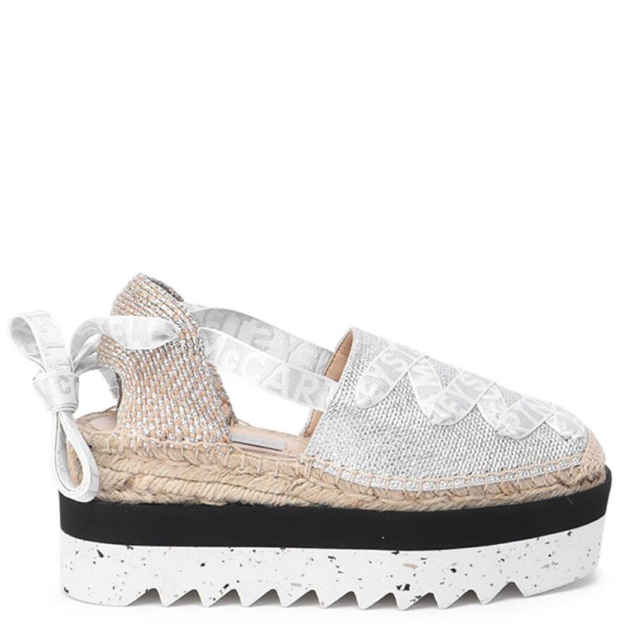Stella McCartney Ladies Silver Gaia Platform Espadrilles, Brand Size 35 ...