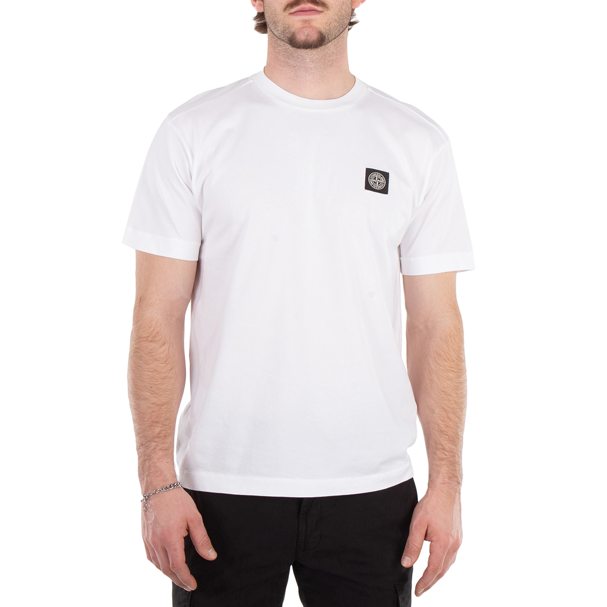 Stone Island Compass Patch Logo Cotton T-Shirt, Size X-Large 801524113 ...
