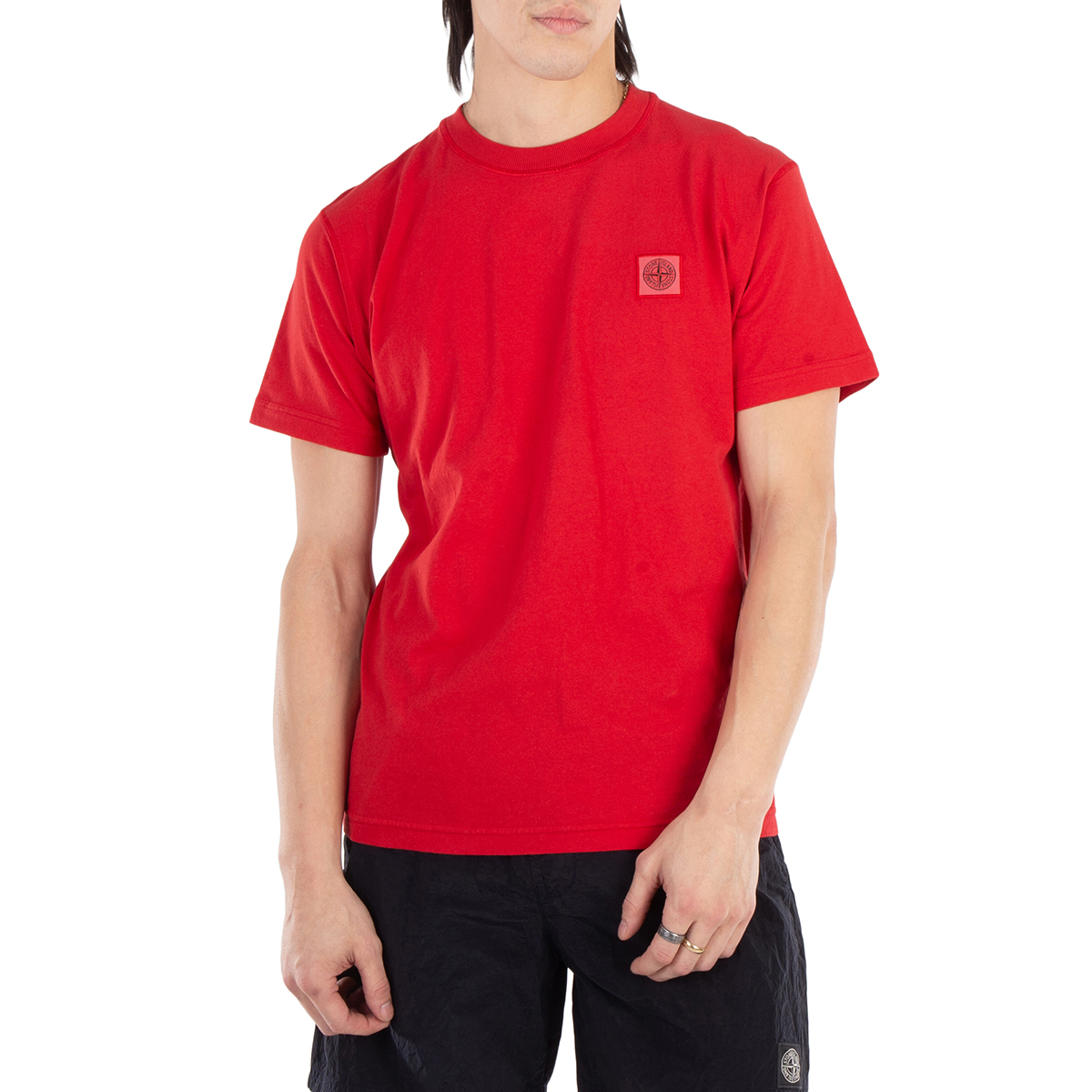 Stone Island Jersey Cotton T-Shirt, Size Small 801523757-V0010/RED ...