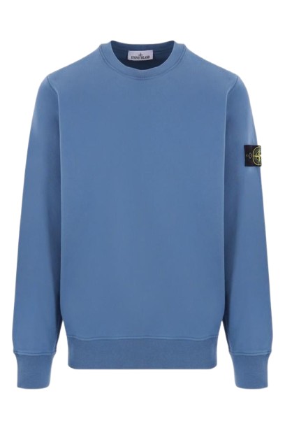 Stone Island Men's Dark Blue Cotton Fleece Sweatshirt, Size Small ...