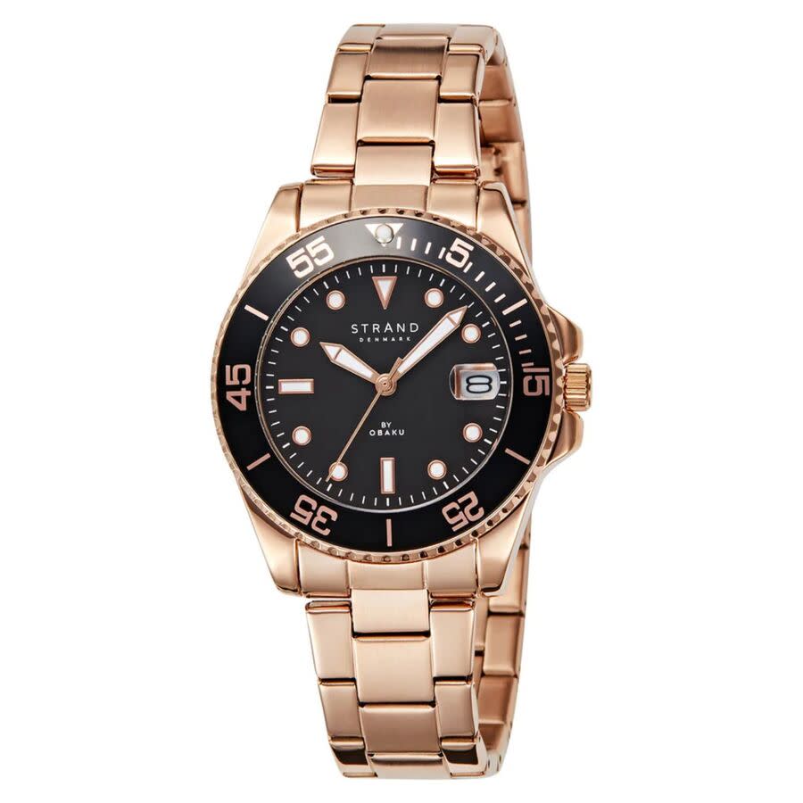 Strand By Obaku Bondi Quartz Black Dial Ladies Watch S727LDVBSV ...