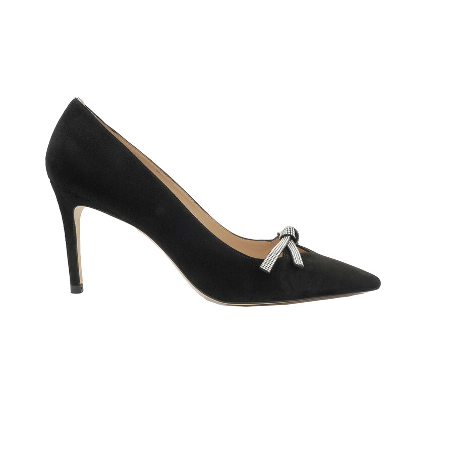 Stuart Weitzman Ladies Black Sw Bow 85 Pointed-Toe Pumps, Brand Size 37 ...