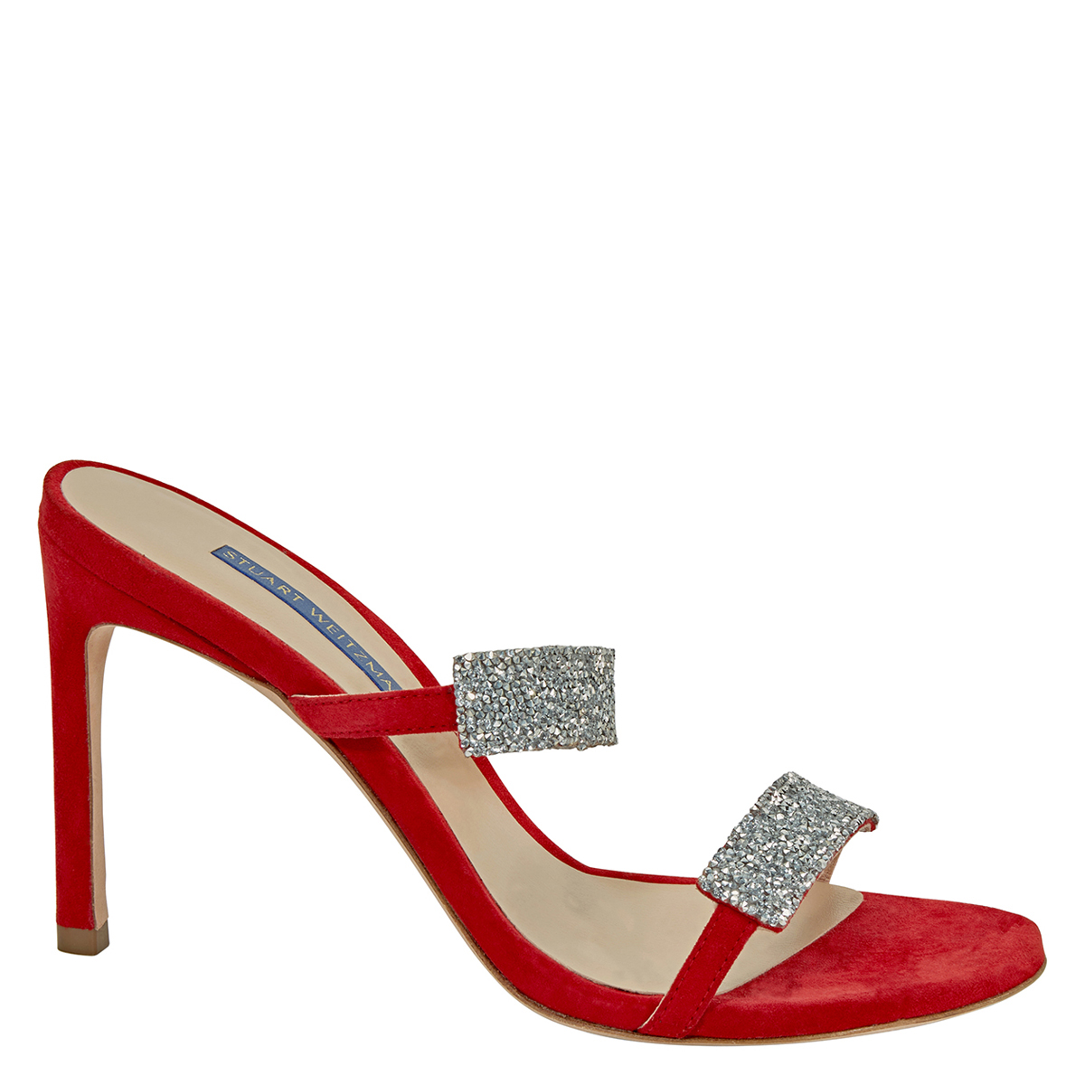 Stuart Weitzman Ladies Razzle 95 Sue Crystal Red Sandals, Brand Size 37 ...