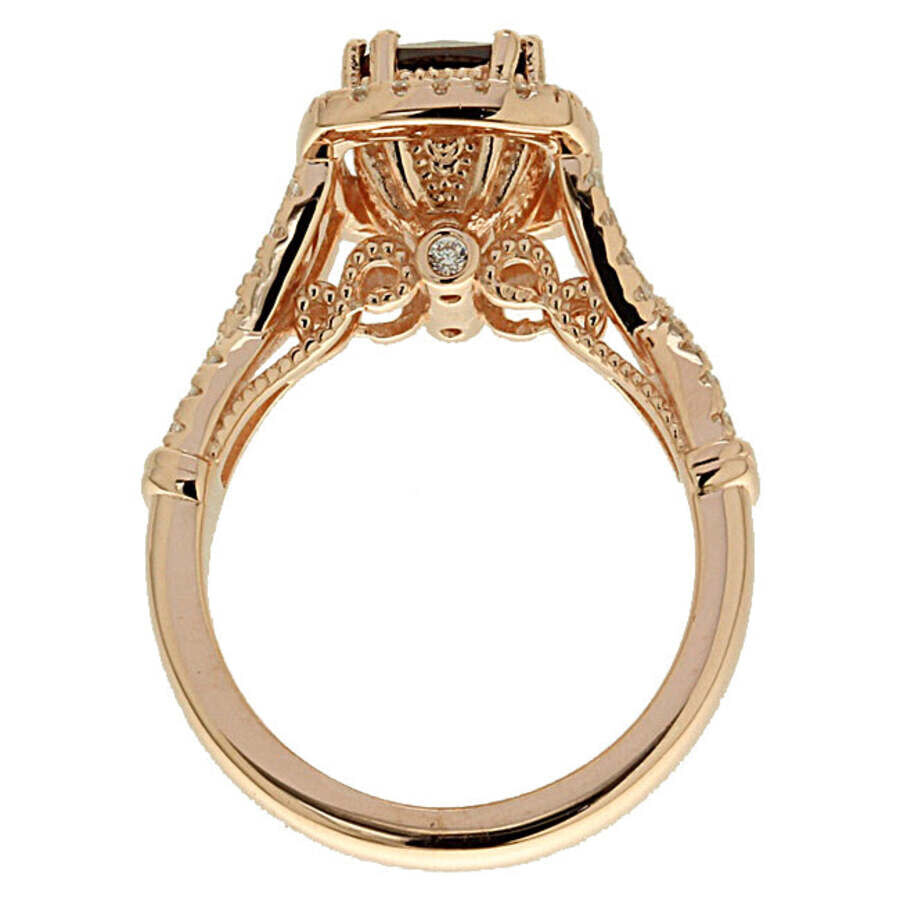 Suzy Levian Rose Sterling Silver Brown Brown and White Cubic Zirconia ...