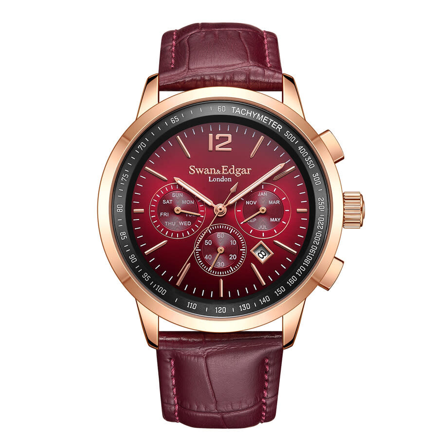 Swan & Edgar Intricate Automatic Red Dial Men's Watch SE0092 ...