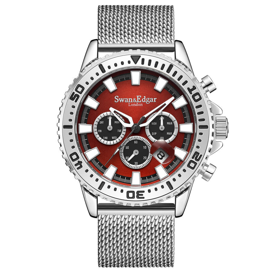 Swan & Edgar Master Automatic Red Dial Men's Watch SE01401 756839761499 ...