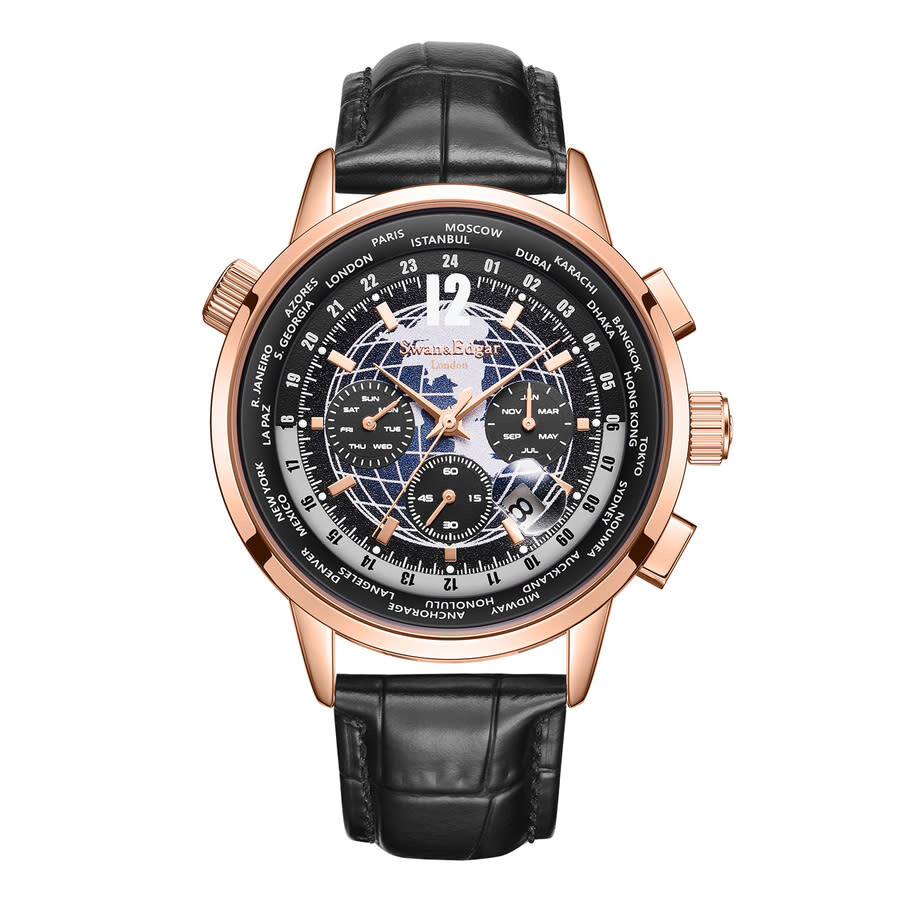 Swan & Edgar Navigator Automatic Black Dial Men's Watch SE1942 ...